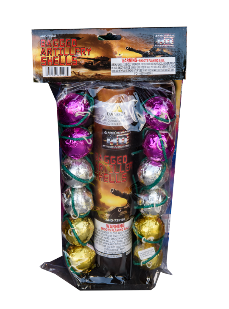 Bagged Artillery Shells - 12ct | Anytime Fireworks