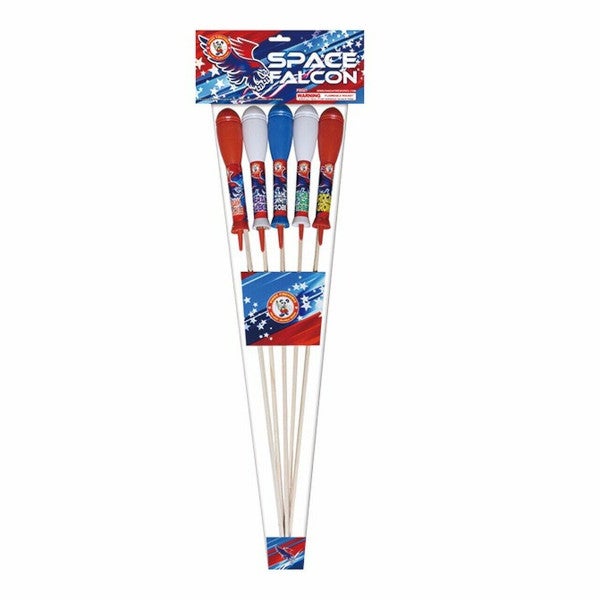 Space Falcon Rockets - 5pcs | Anytime Fireworks