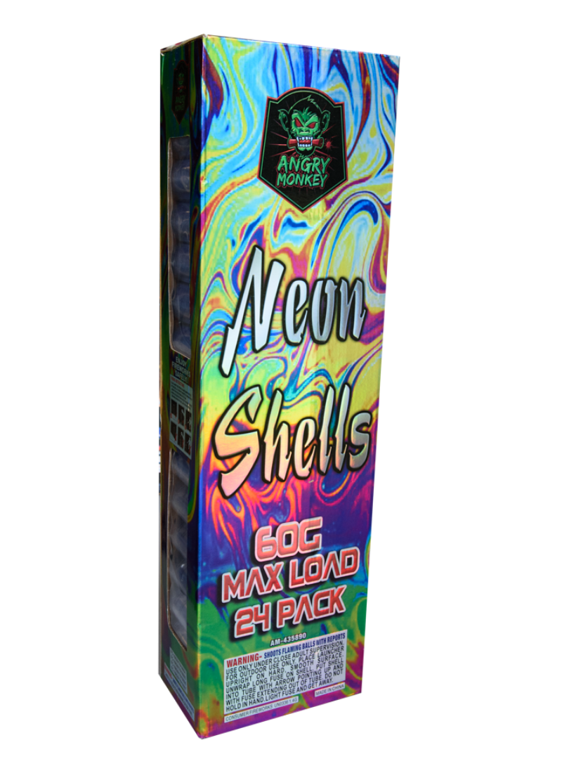 Angry Monkey Neon Shells - 24ct | Anytime Fireworks